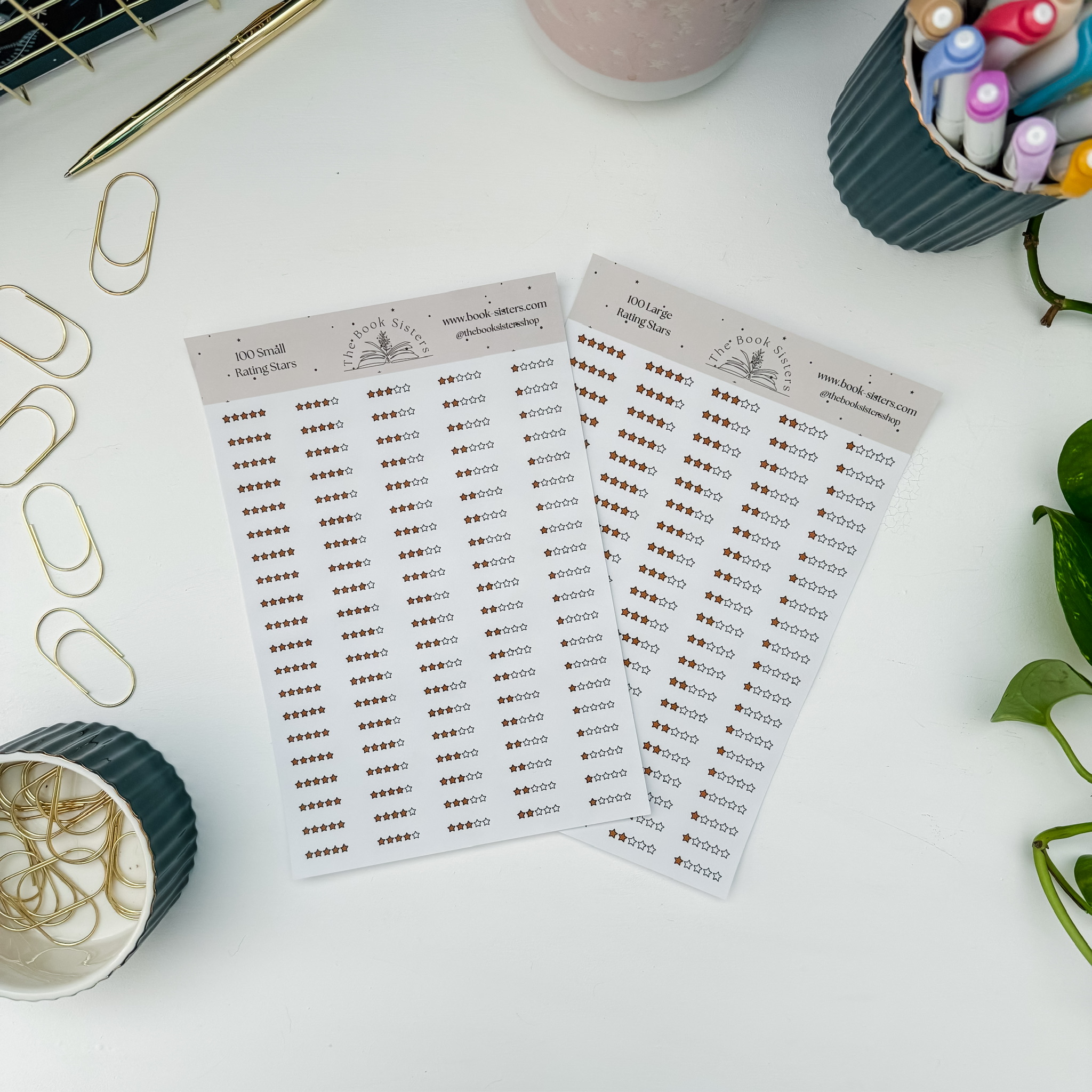 Star Rating Stickers – Large and Small Stars - The Book Sisters
